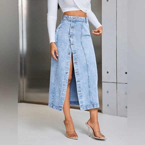 Skirts | Stylish Light Blue Denim Skirt | Poshmark